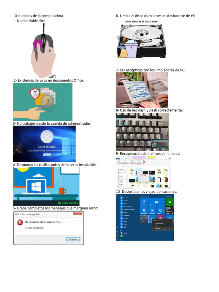 10 Cuidados de La Computadora | PDF