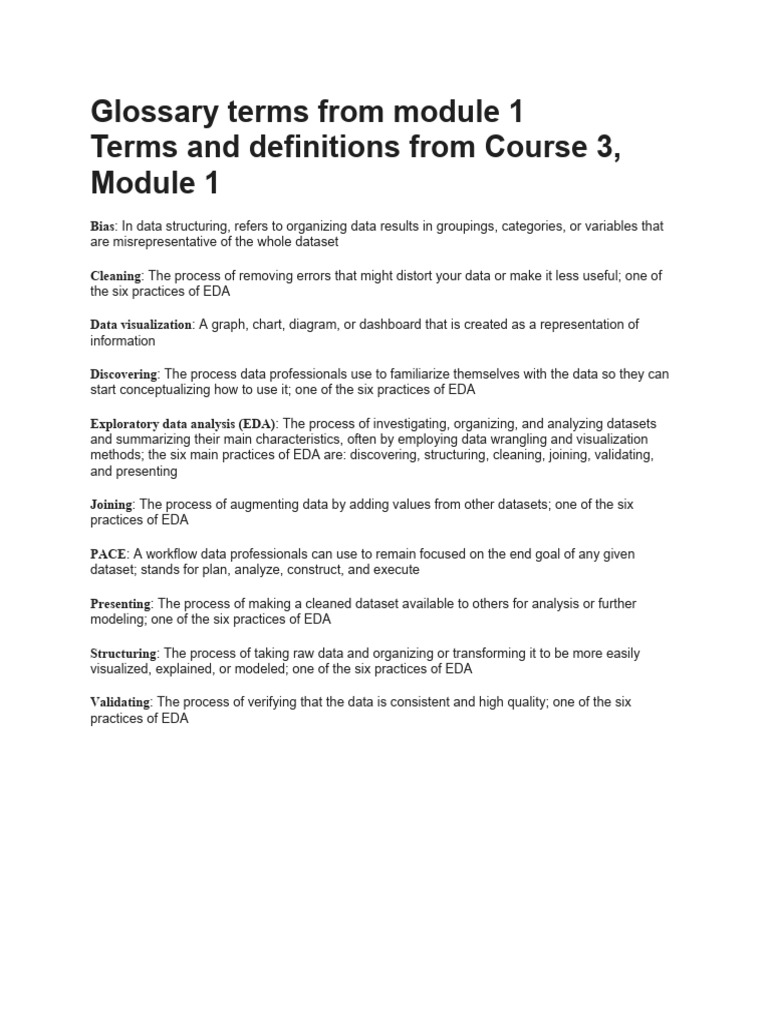 Glossary Terms From Module 1 | PDF | Computers