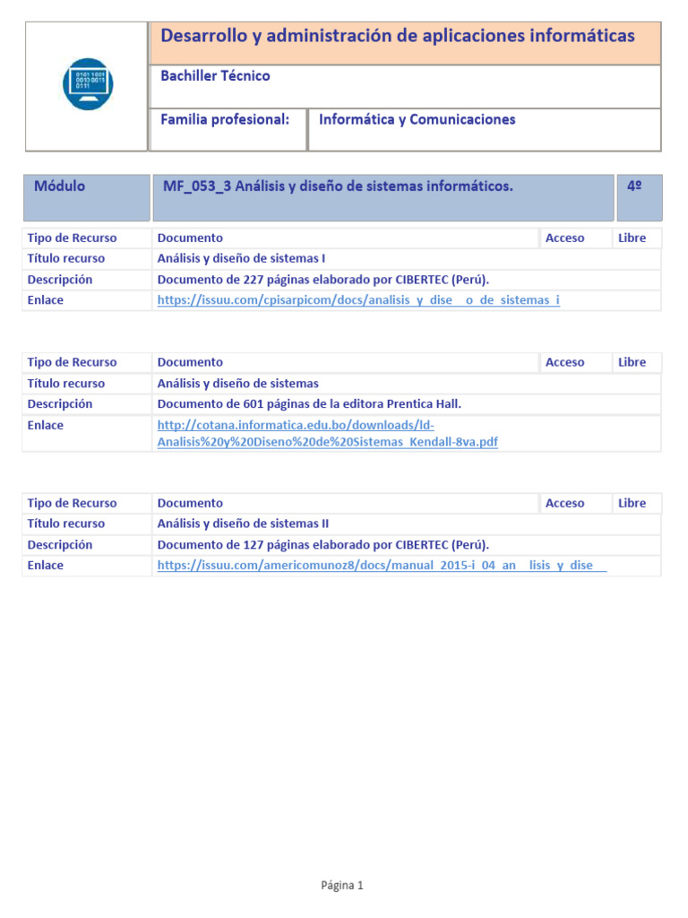 Desarrollo y Administracion de Aplicaciones Informaticas | PDF | Hipervínculo | Red mundial