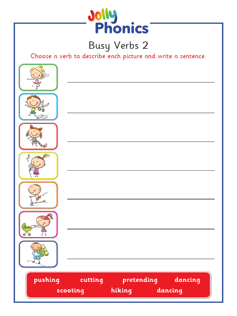 Busy Verbs Activity Guide | PDF