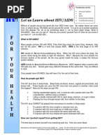 HIV Awareness Survey Questionnaire | PDF | Hiv/Aids | Hiv