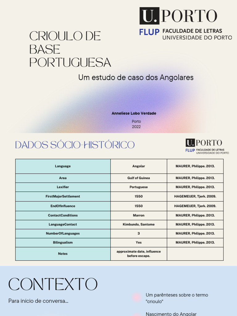 Estudo do Crioulo Angolar em Angola | PDF | Português (idioma) | África