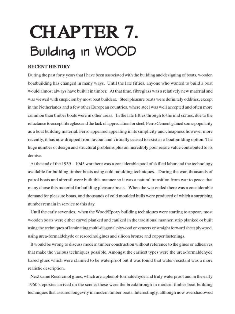 Chapter 7 Building in Wood | Download Free PDF | Deck (Ship) | Hull ...