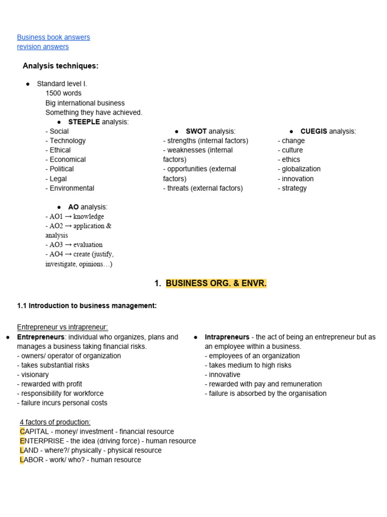 Unit 1 - Business Organization | PDF | Stocks | Franchising