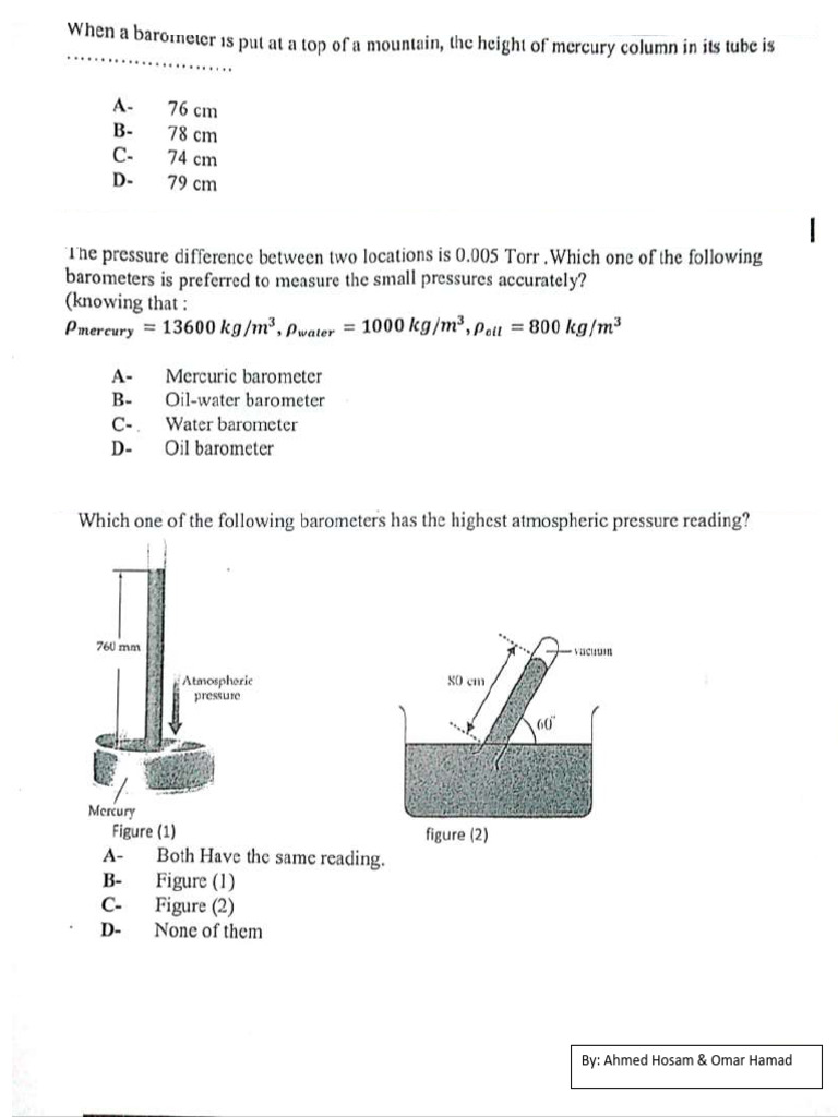 Physics Exam (1) | PDF