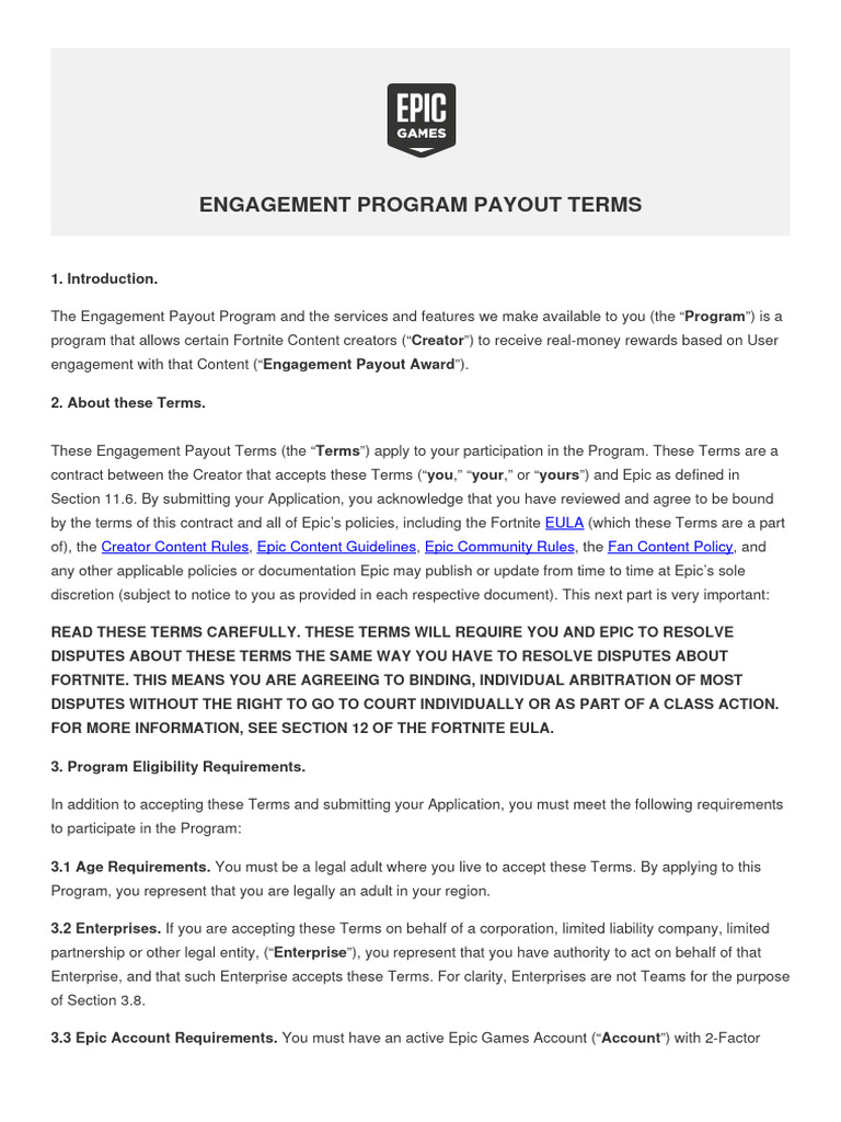 Engagement Program Payout Terms | PDF | Indemnity | Damages