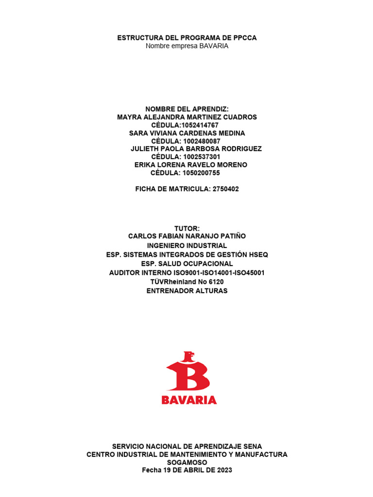 Estructura Del Programa de Ppcca | PDF | Derecho laboral | Labor