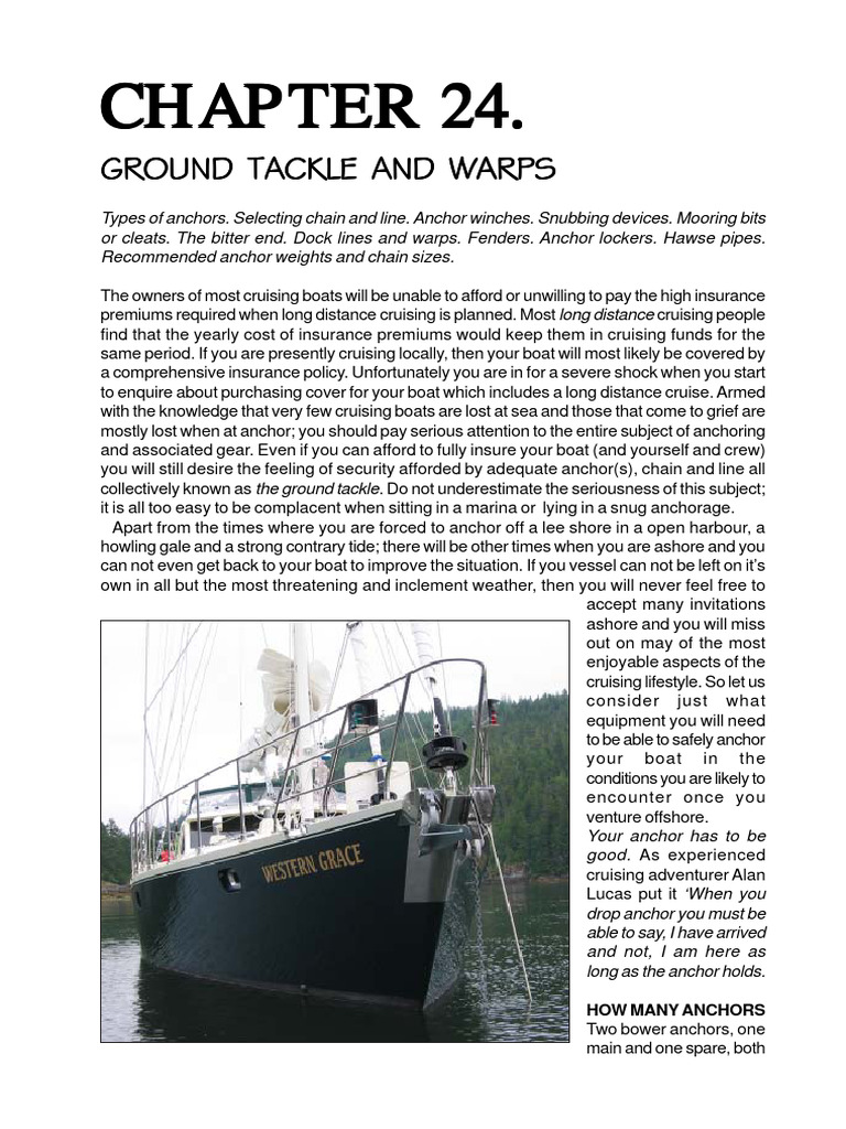 Chapter 24 Ground Tackle | PDF | Anchor | Ships