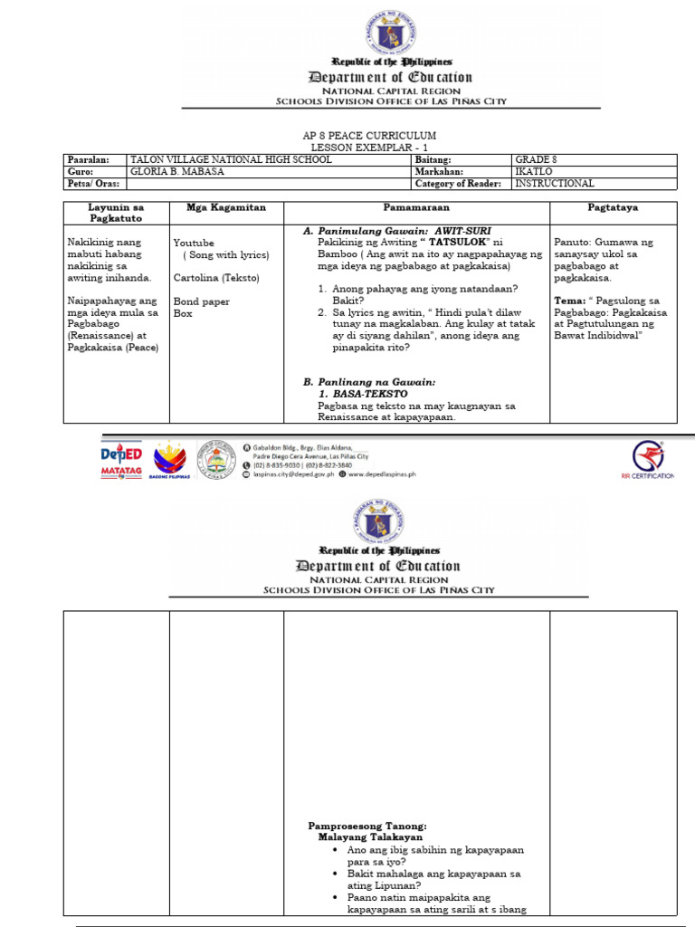 Q3-Ap8-Catch-Up-1 - Instructional-Learners | PDF