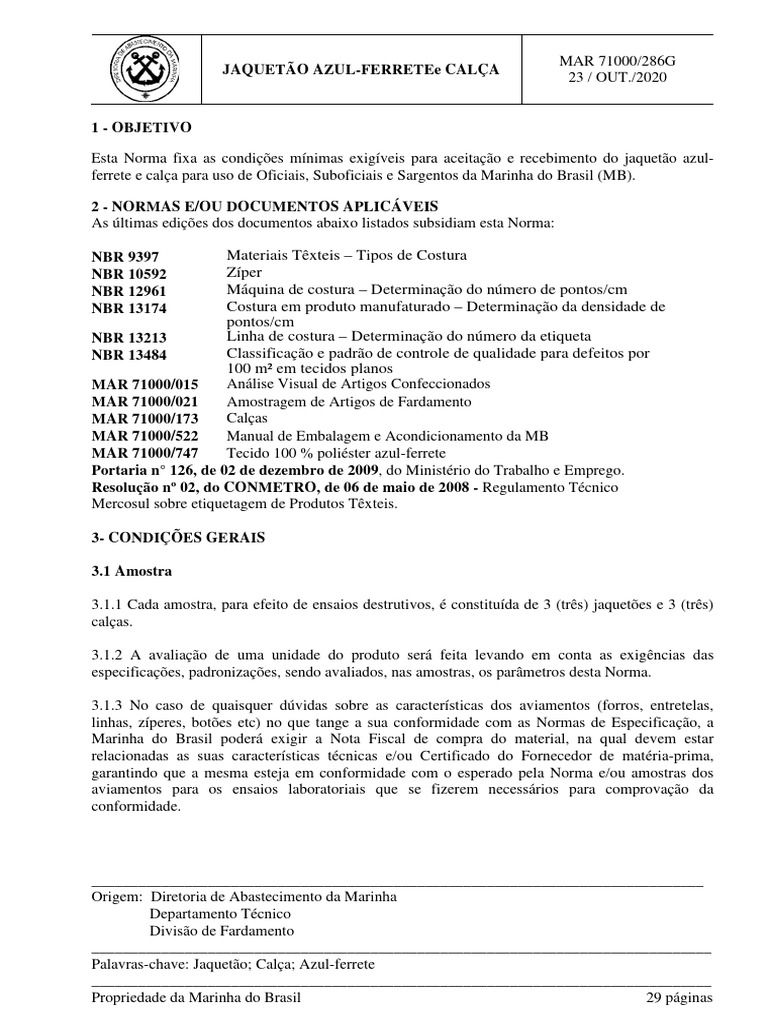 Mar286g - Jaquetão Azul-Ferrete e Calça | PDF