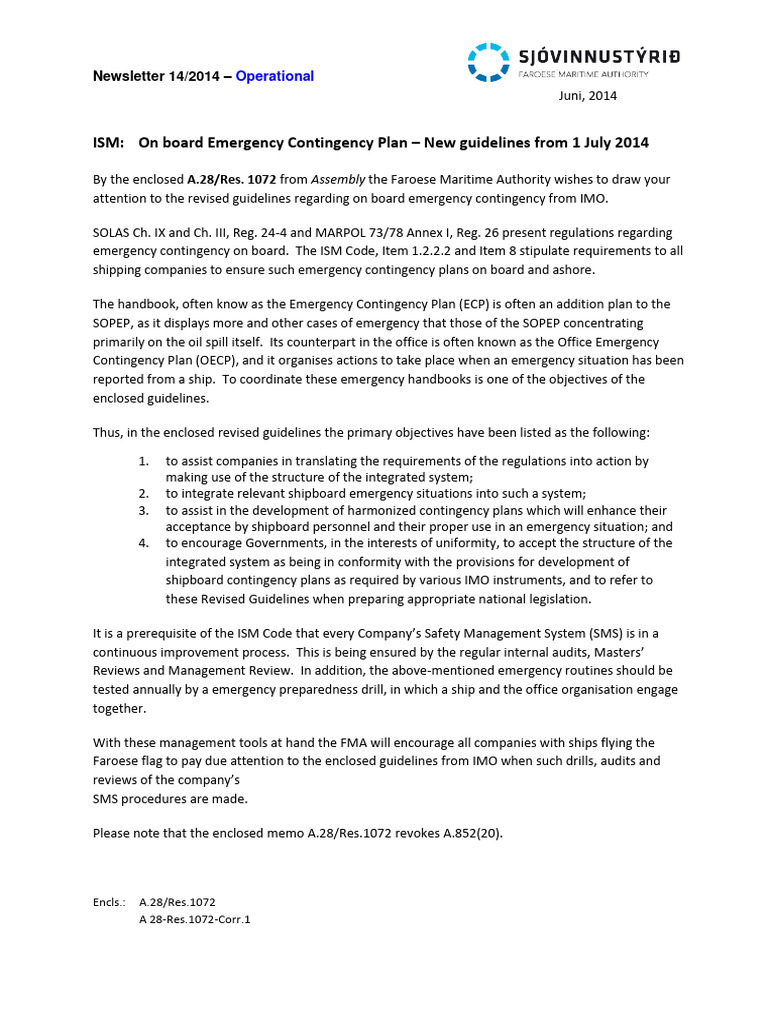 Revised Shipboard Emergency Plans | PDF | Emergency | Safety