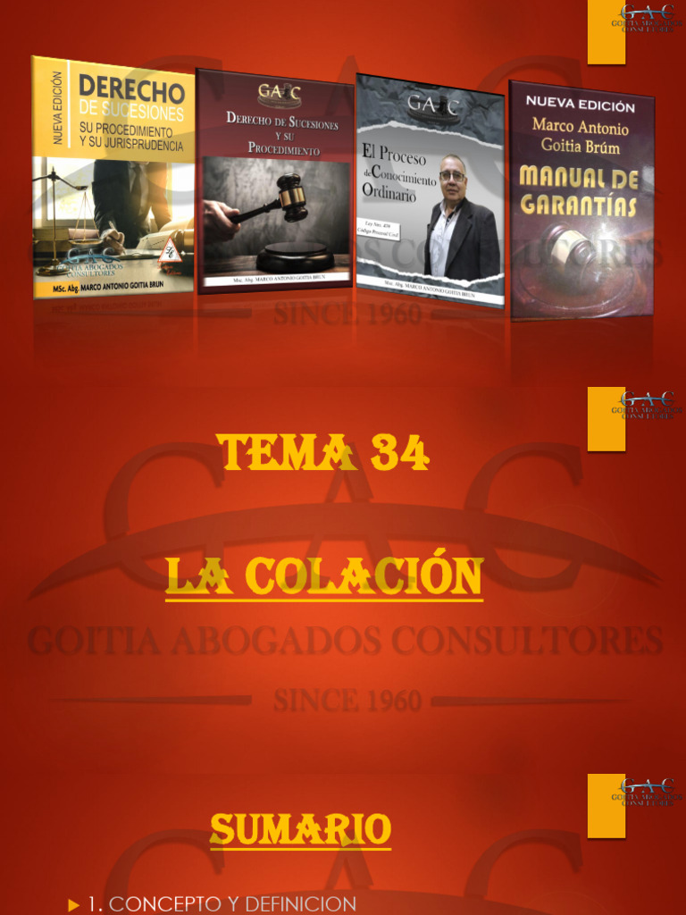 Tema 34 La Colacion | PDF | Herencia | Pagos