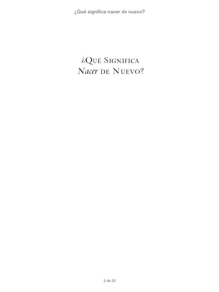 R. C. Sproul - Qu Significa Nacer de Nuevo | PDF