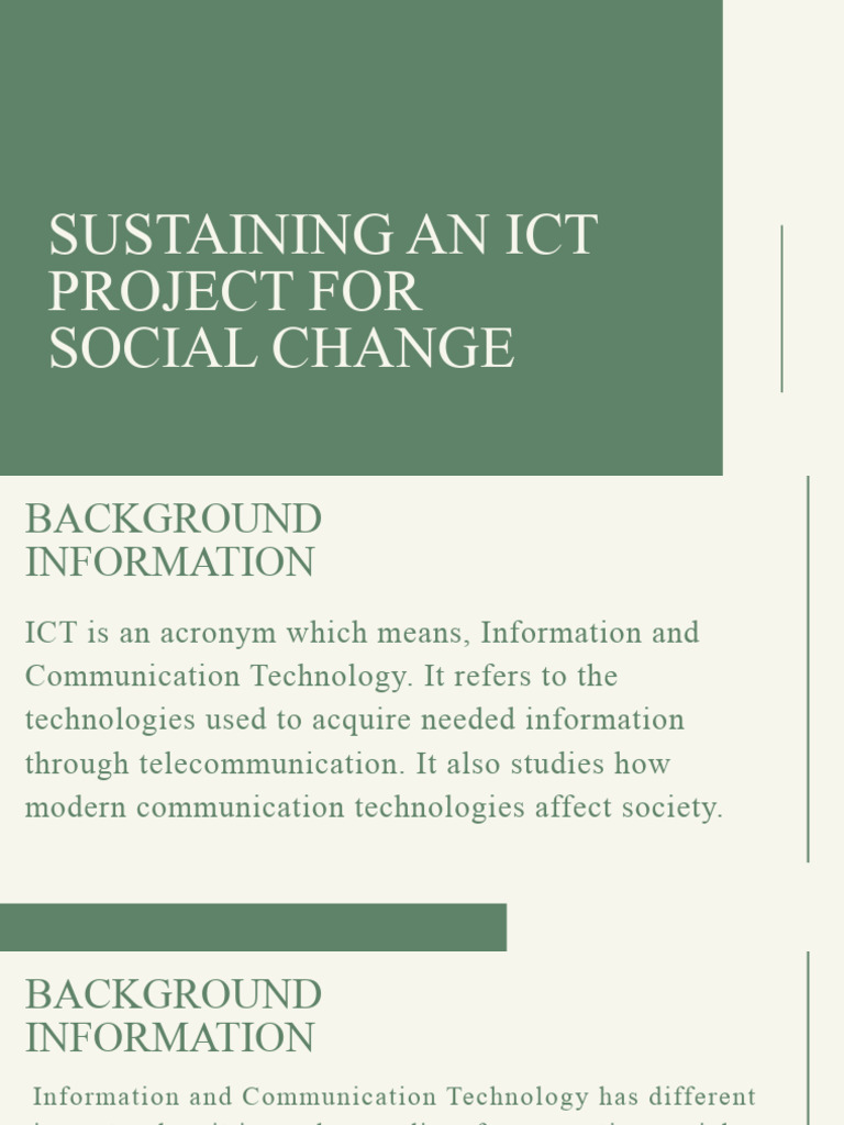 Sustaining an Ict for Social Change 1 | PDF | Social Media | Popular ...
