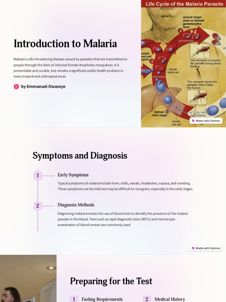 Introduction To Malaria | PDF | Malaria | Infection