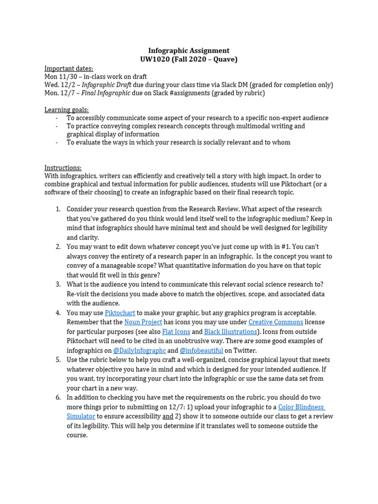 Infographic Assignment | PDF | Infographics | Icon (Computing)