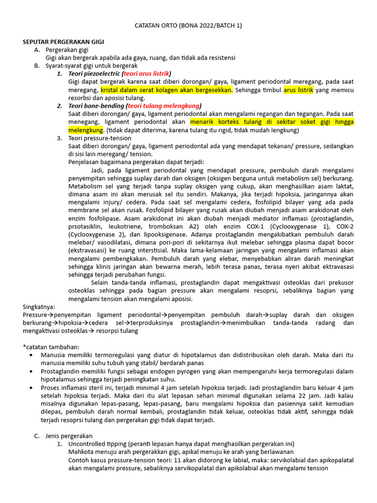 Rotasi Gigi dalam Ortodonti | PDF