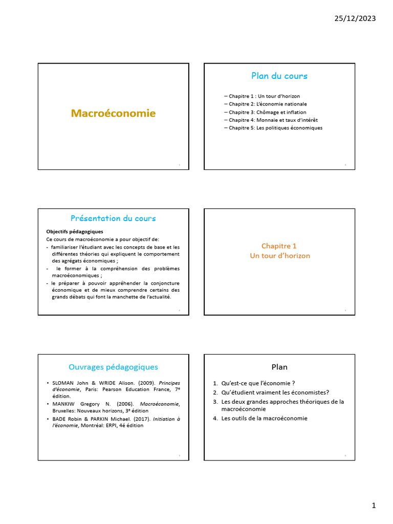 Macro-Chapitre 1 | PDF