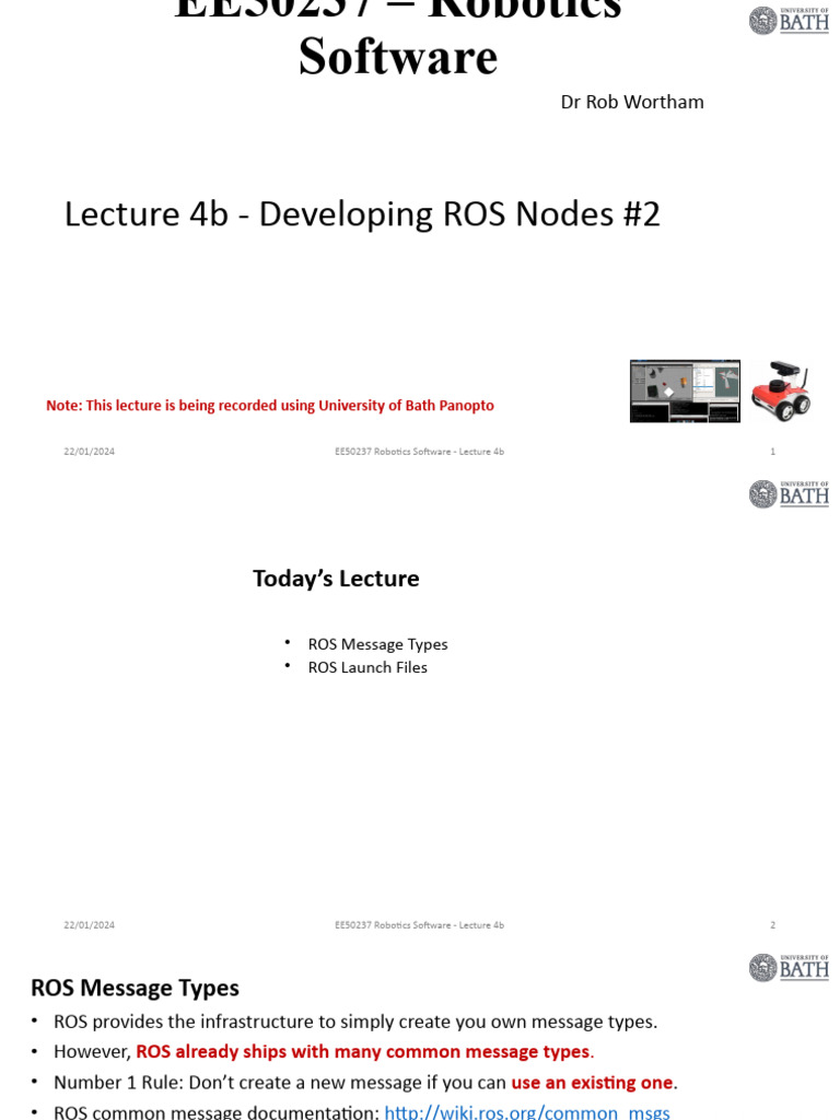 EE50237 - Robotics Software 4b | PDF | Distance | Library (Computing)
