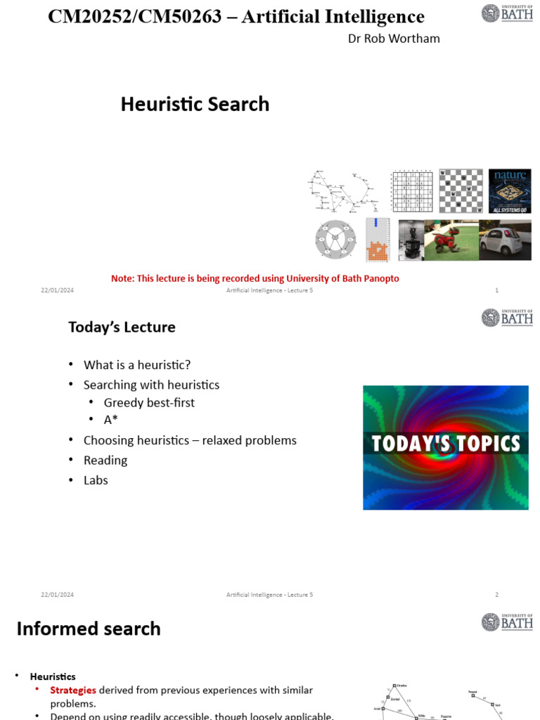 Heuristic Search in AI Lecture | PDF | Combinatorics | Applied Mathematics