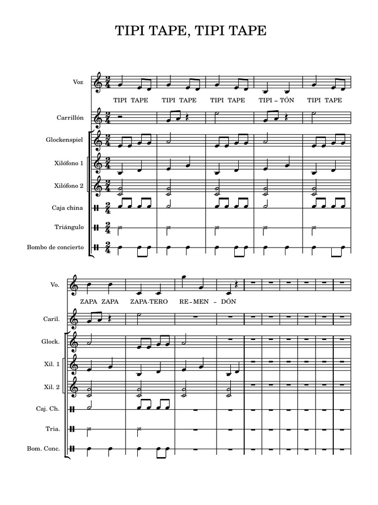 Tipi Tape | PDF | Percussion Instruments | Musical Instruments