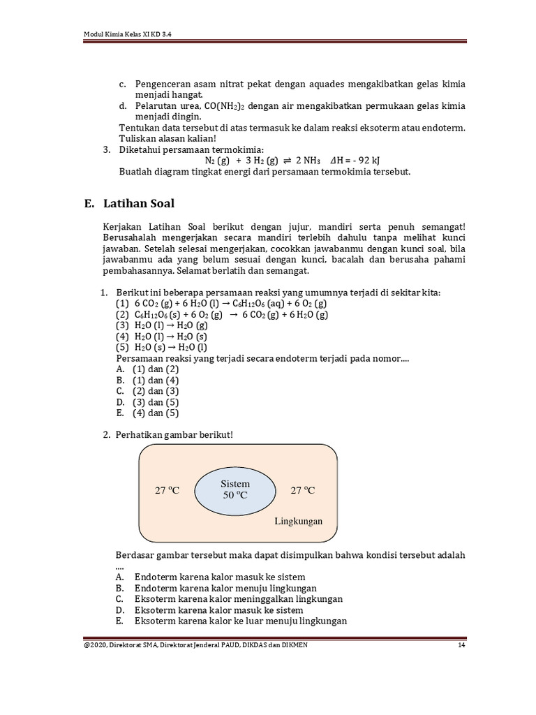 Latihan Soal Termokimia | PDF