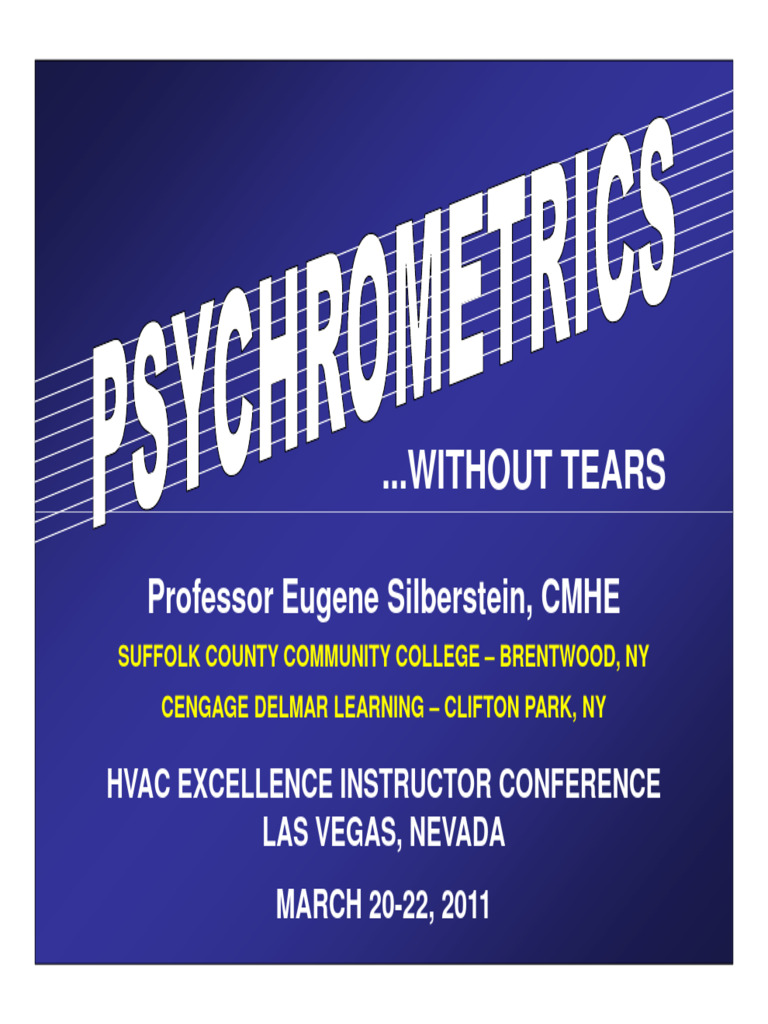 Psychrometrics Without Tears | PDF | Humidity | Heat