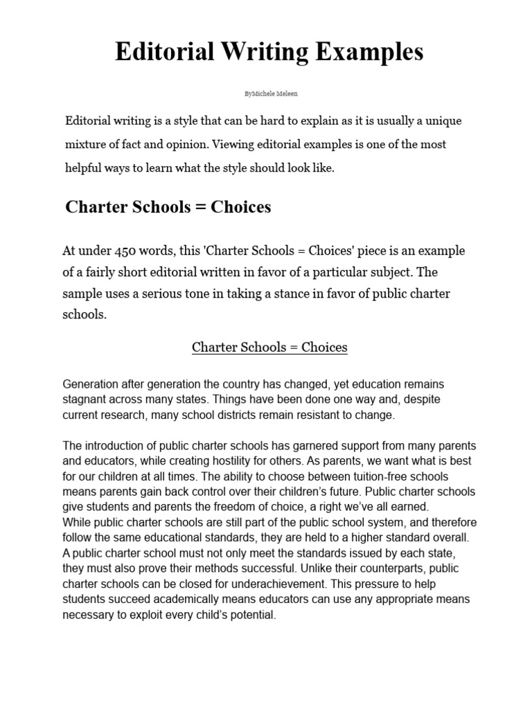 Editorial Writing Examples | PDF | Reality | Reason