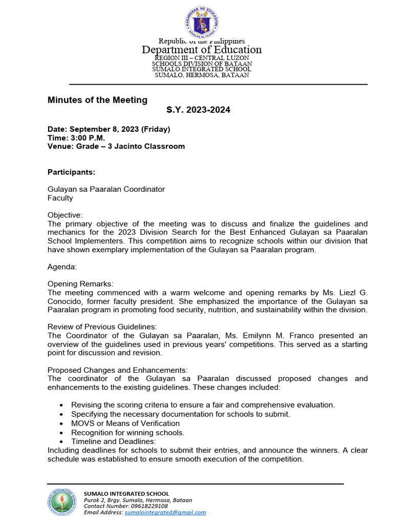 Narrative Minutes Acr Faculty June1st Meeting | PDF