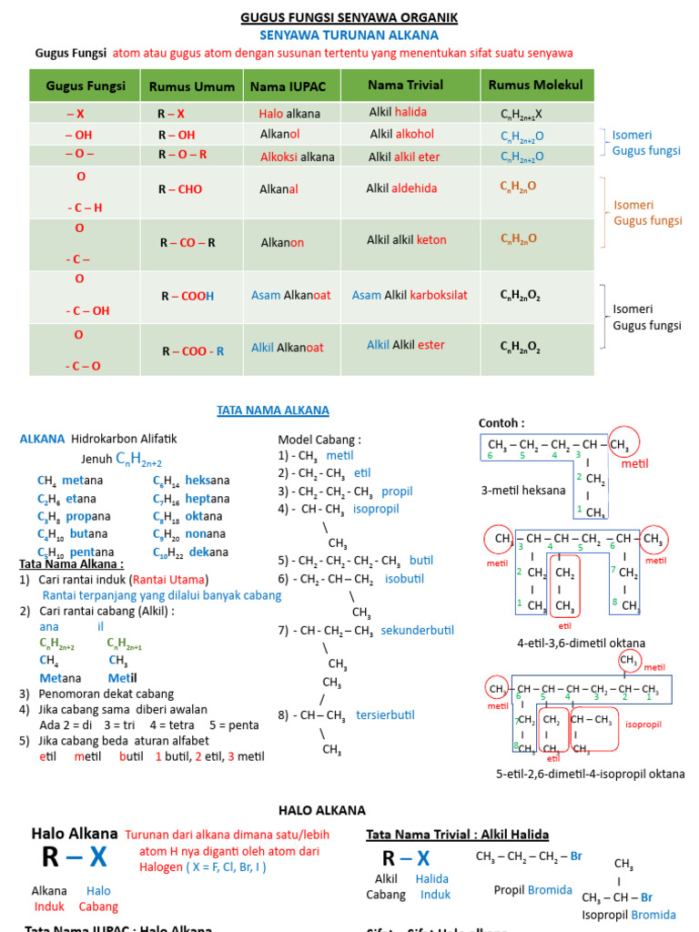 1-Gugus Fungsi Turunan Alkana | PDF