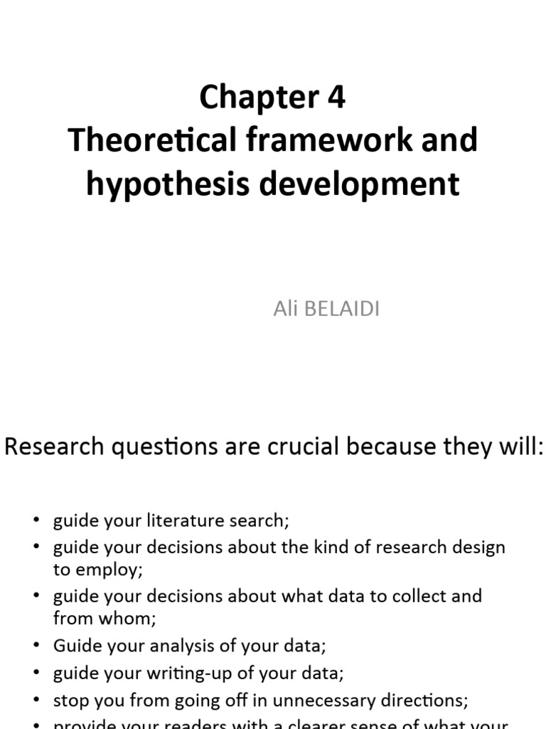 Theoretical Framework | Download Free PDF | Hypothesis | Null Hypothesis
