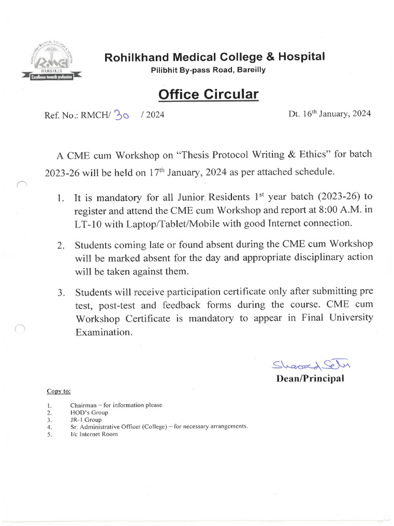 Office Circular-30 | PDF