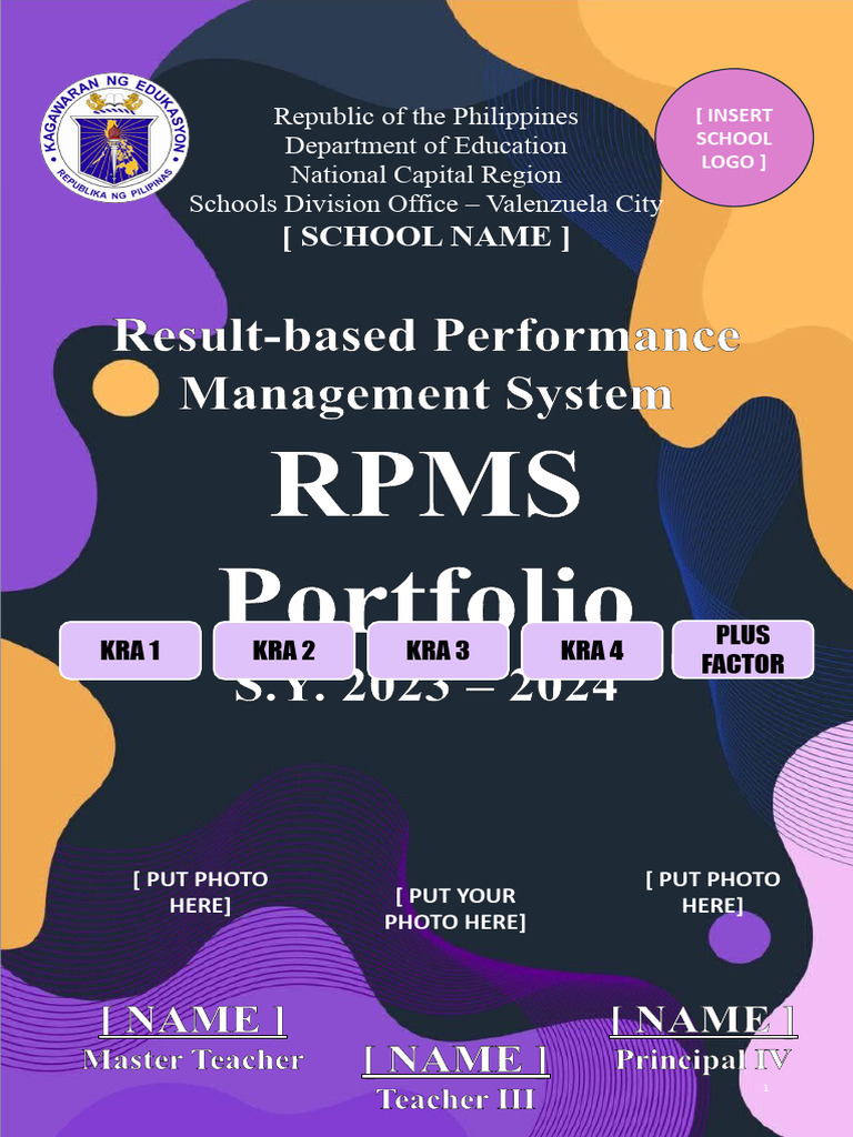 RPMS Portfolio Template - Design 1 - S.Y 2023-2024 - Teacher Marissa ...