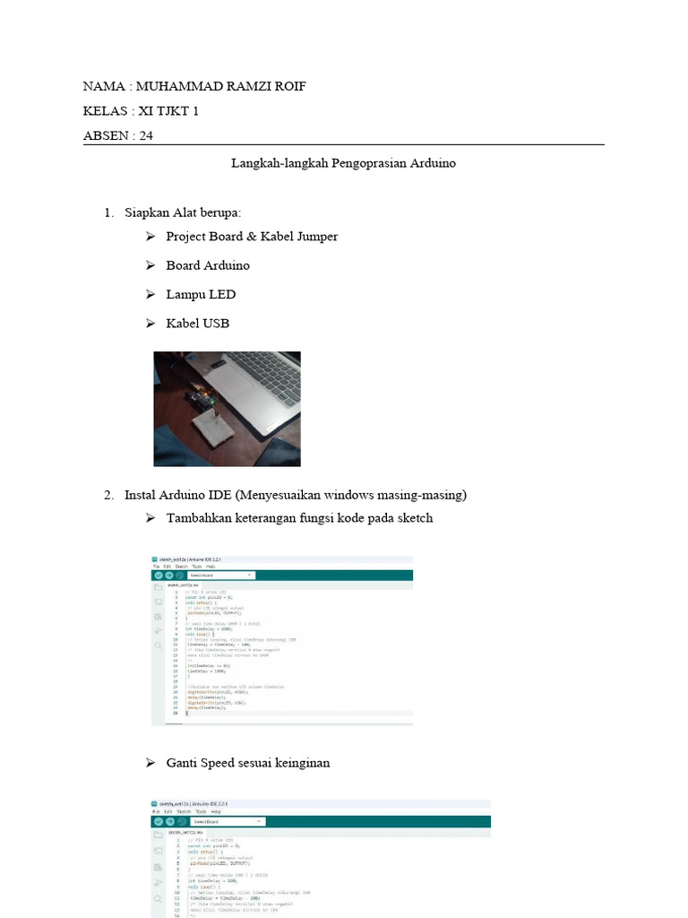 Projek MPP Arduino - M Ramzi Roif - 23 | PDF