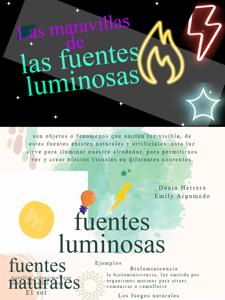 Fuentes Luminosas: Naturaleza y Uso | PDF
