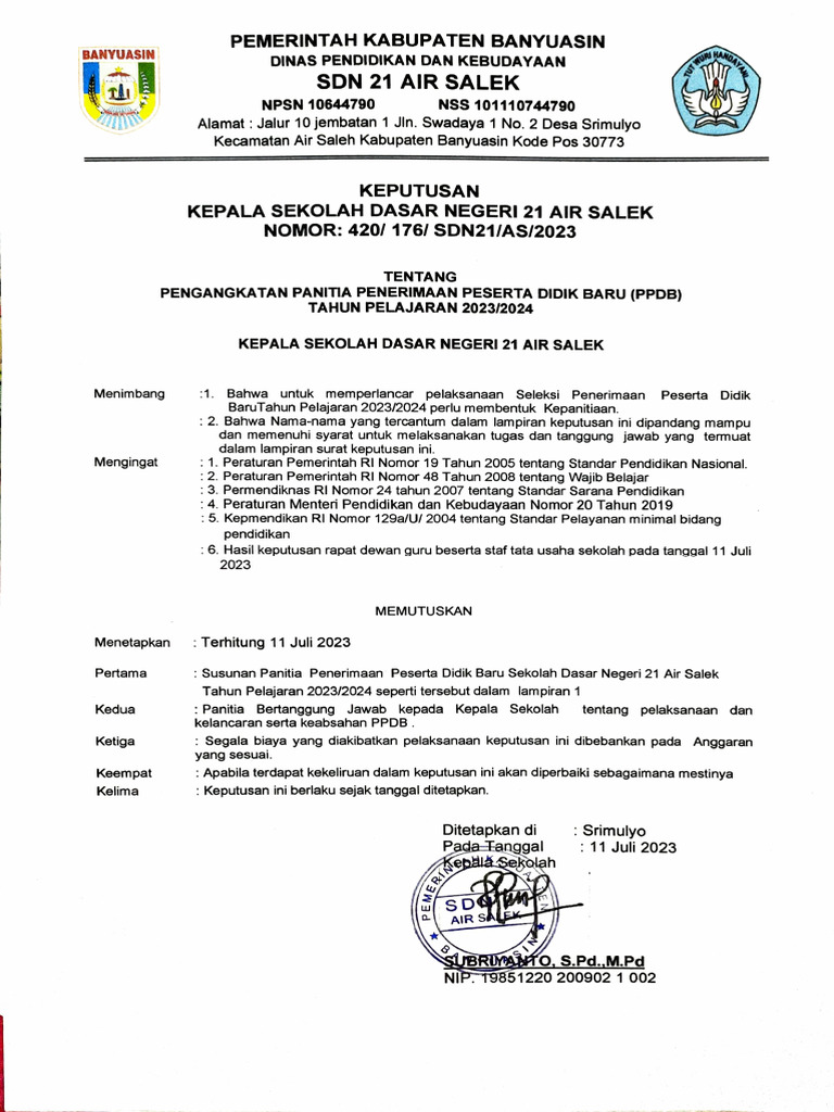 SK PPDB Sdn21as | PDF