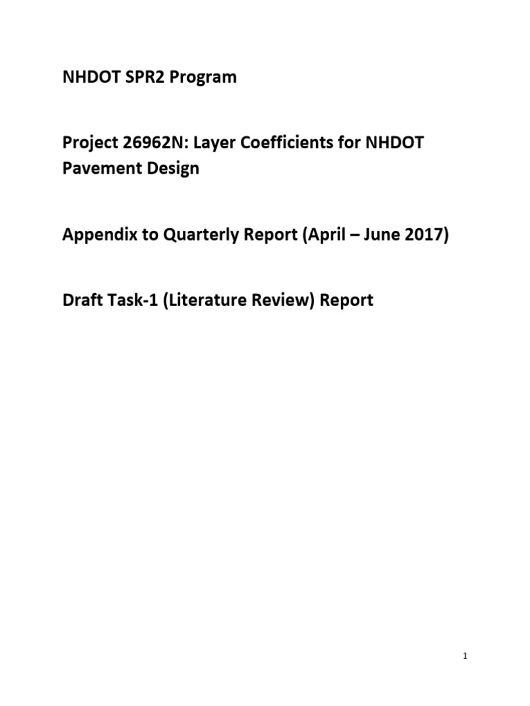 Layer Coefficients For NHDOT Pavement Design | PDF | Road Surface ...