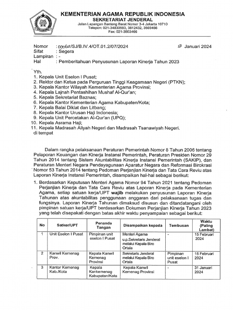 SE Penyusunan Laporan Kinerja Tahun 2023 | PDF SE Penyusunan Laporan Kinerja Tahun 2023 | PDF