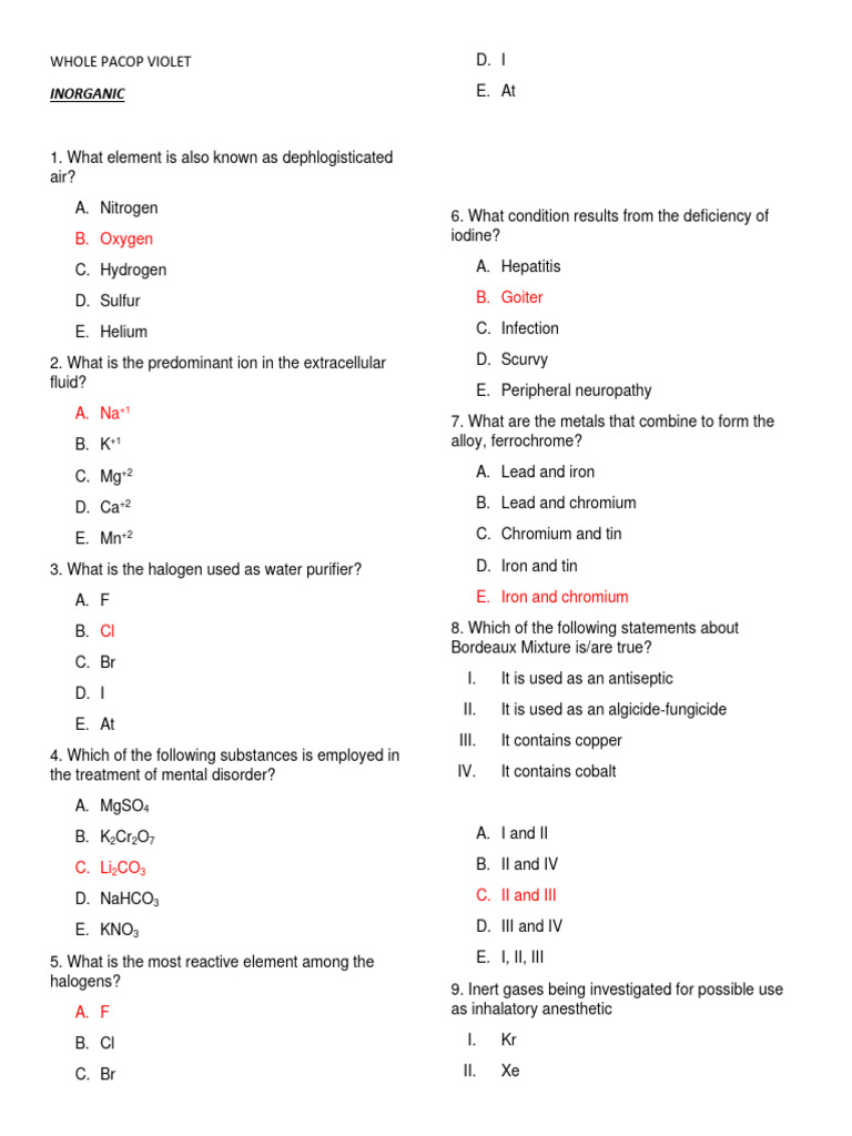 Pacop Violet 1 | PDF | Hydroxide | Chlorine