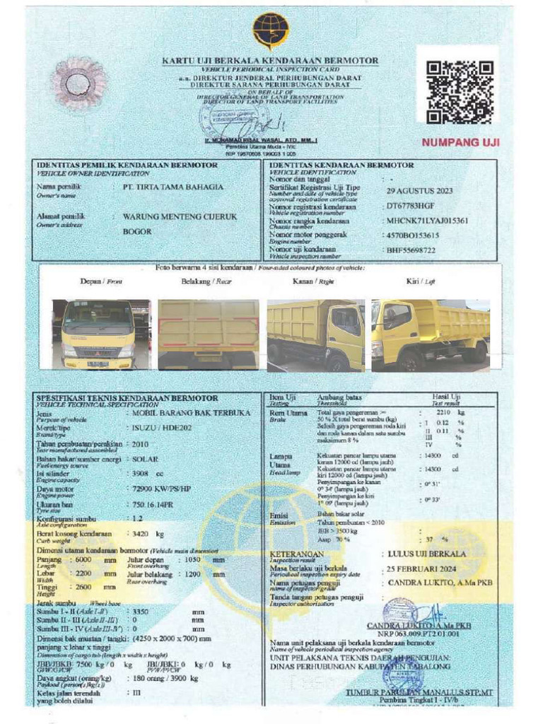 KIR Truck Tangki Air | PDF