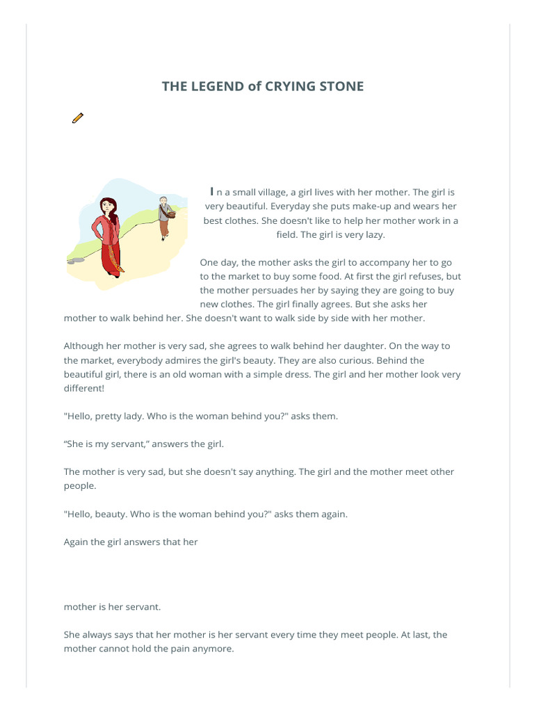 The Legend of Crying Stone | PDF