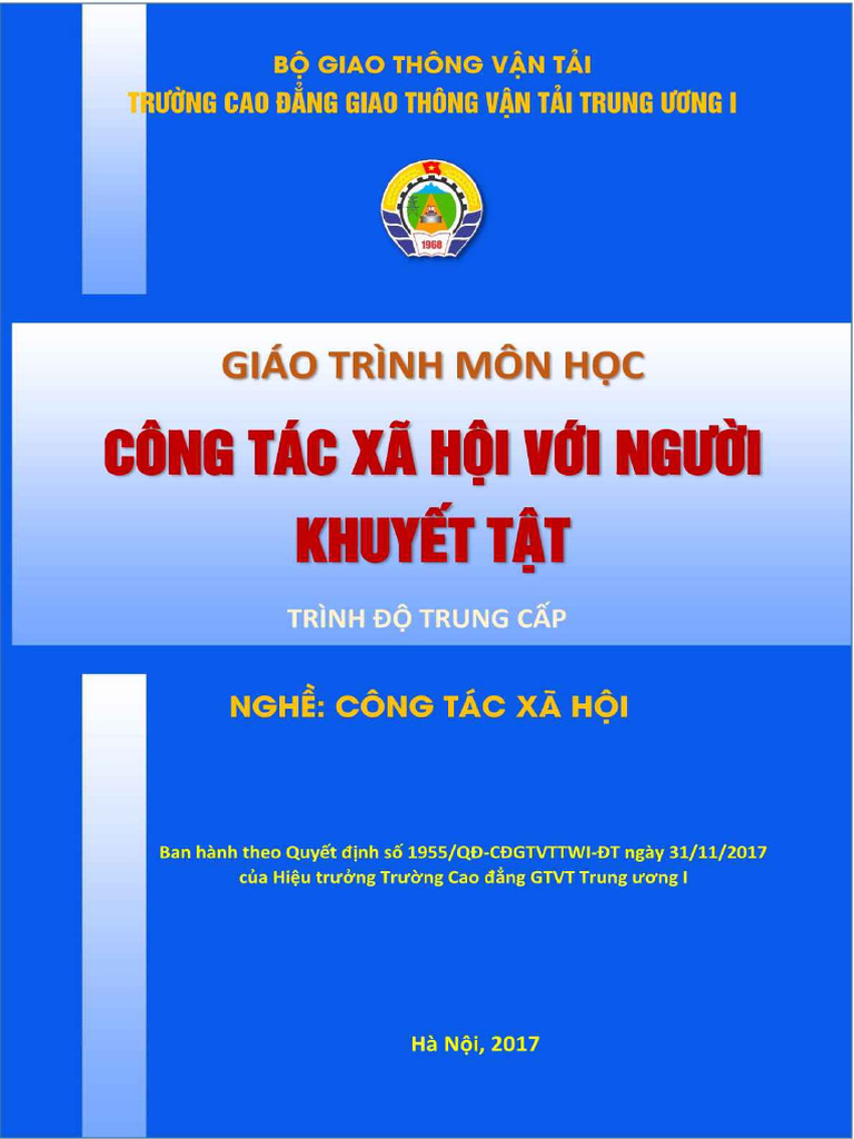 25 Giao Trinh CTXH Voi Nguoi Khuyet Tat 3705 | PDF