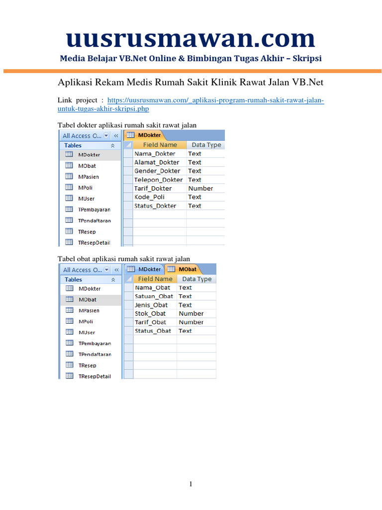 Aplikasi Program Rumah Sakit Klinik Rekam Medis Rawat Jalan Untuk Tugas Akhir Dan Skripsi | PDF