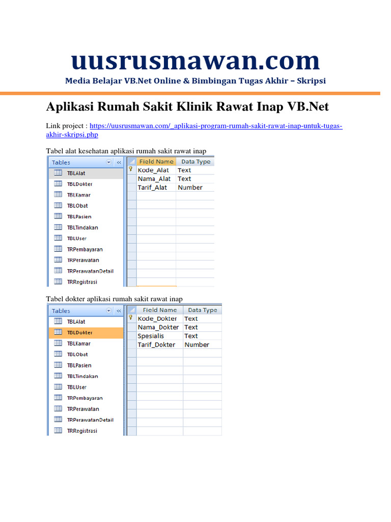 Aplikasi Program Rumah Sakit Klinik Rekam Medis Rawat Inap Untuk Tugas Akhir Dan Skripsi | PDF