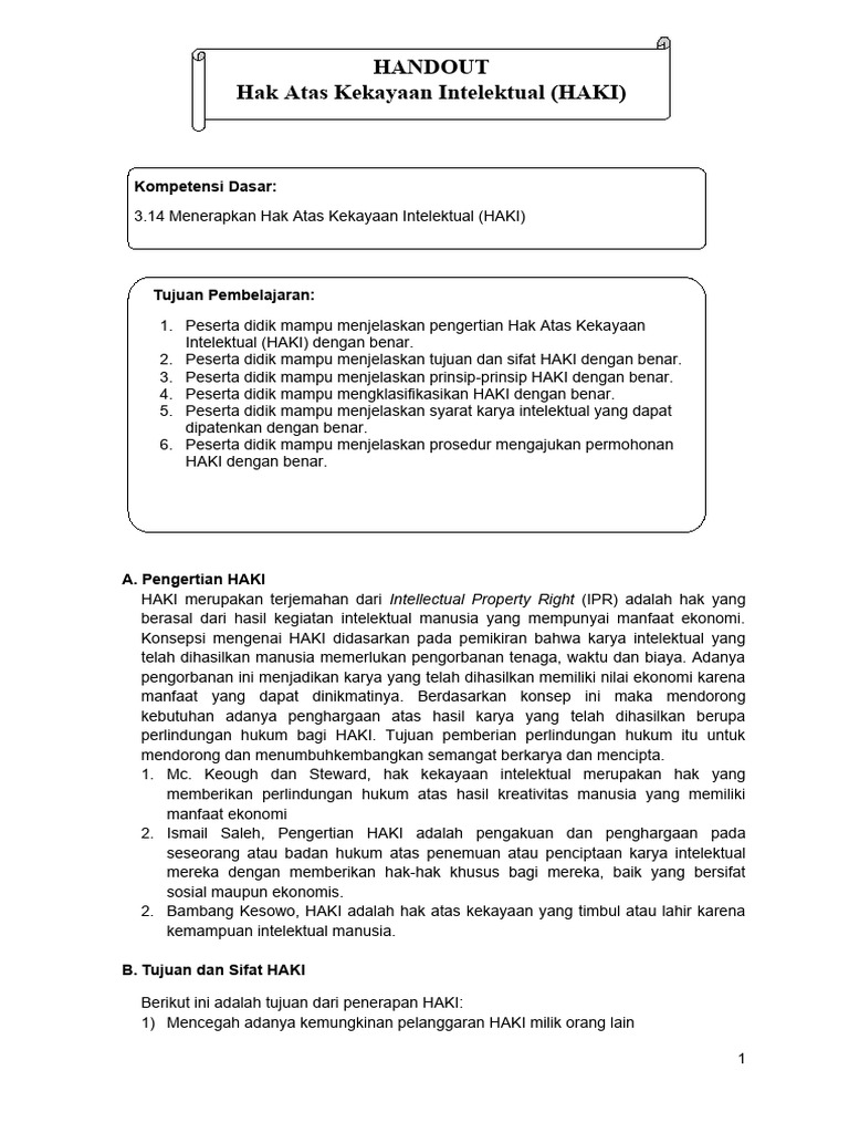 Handout HAKI | PDF
