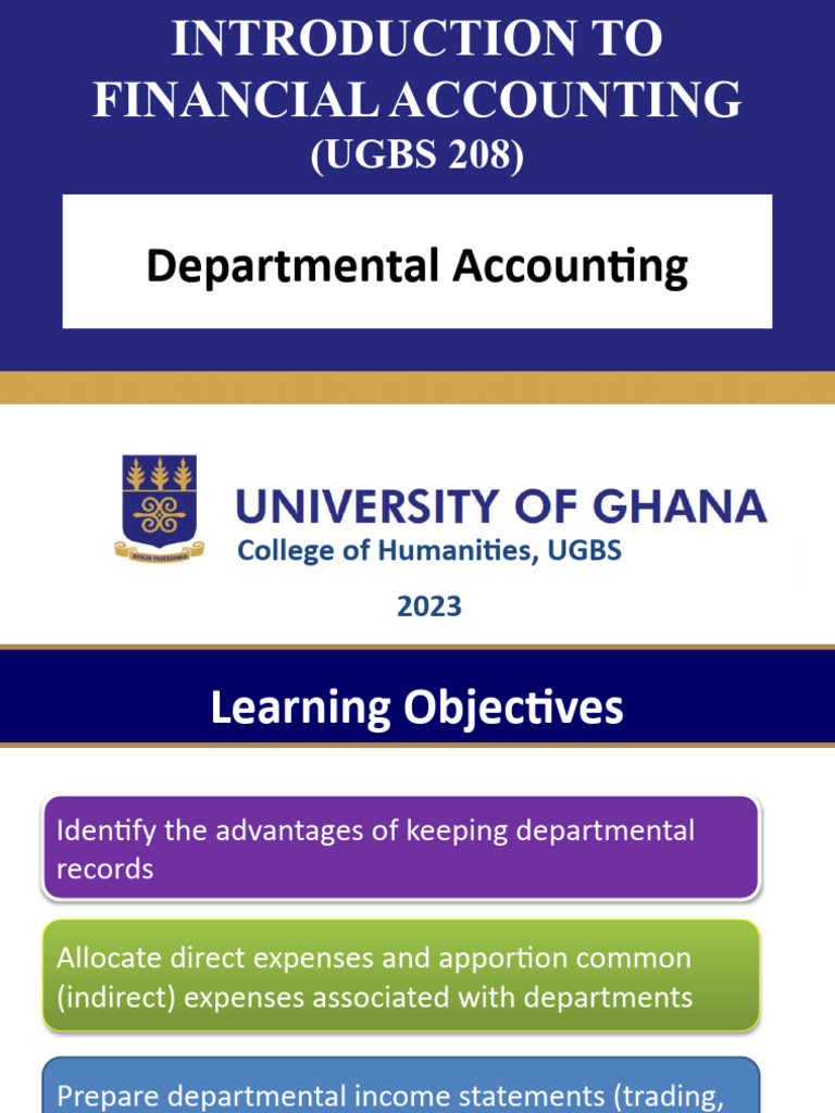 Departmental Accounting Overview Guide | PDF | Expense | Income Statement