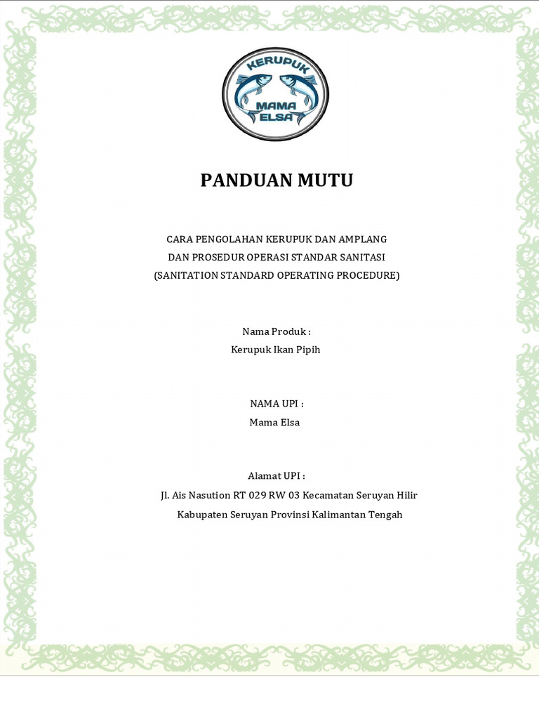 Panduan Mutu Kerupuk | PDF