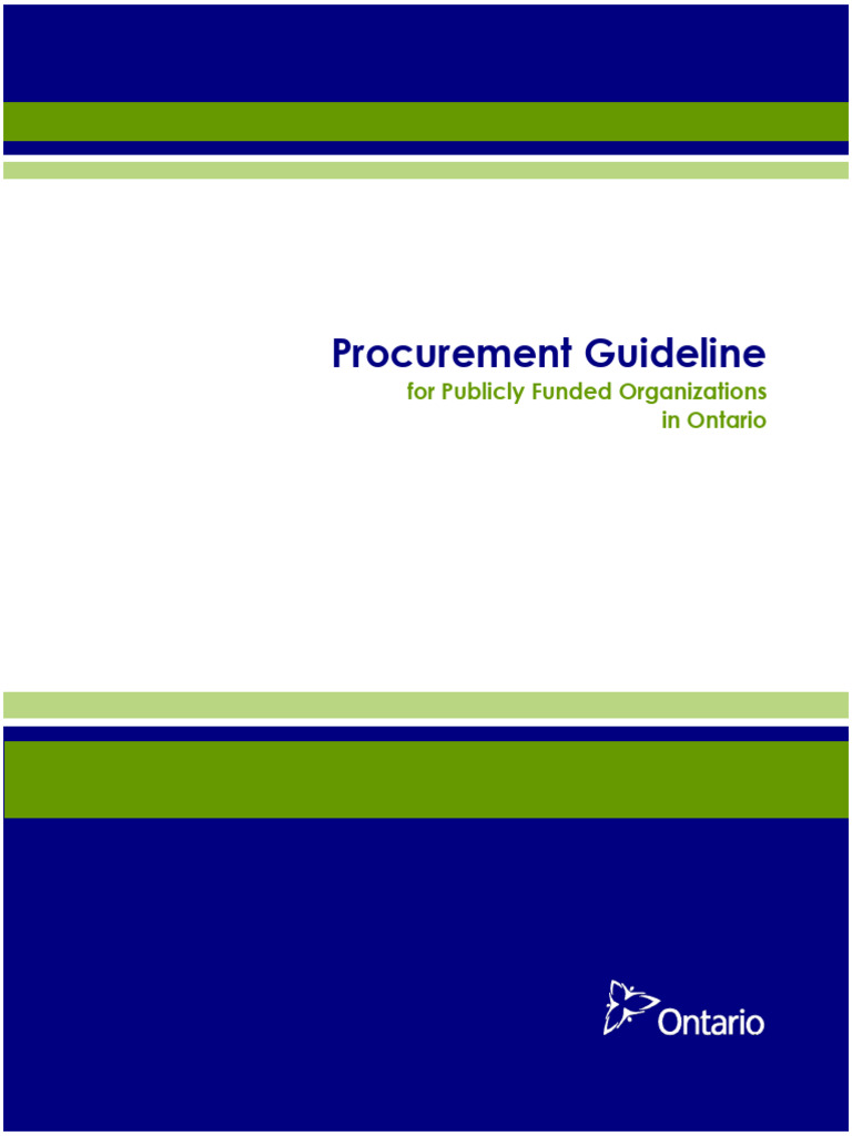 Procurement Guideline For PFOs | PDF | Procurement | Request For Proposal