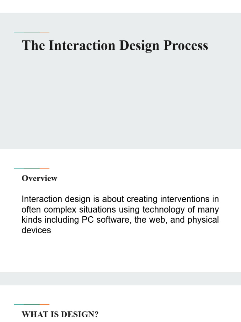 The Interaction Design Process | PDF | Human–Computer Interaction | Usability