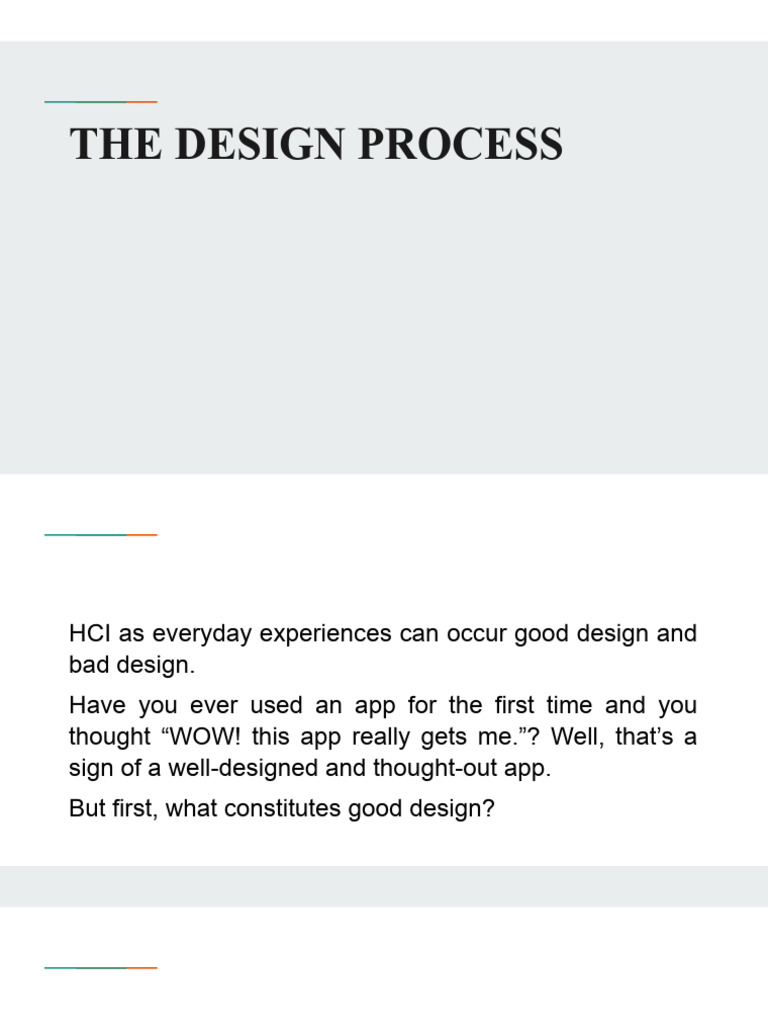 The Design Process | PDF | Human–Computer Interaction | Hierarchy